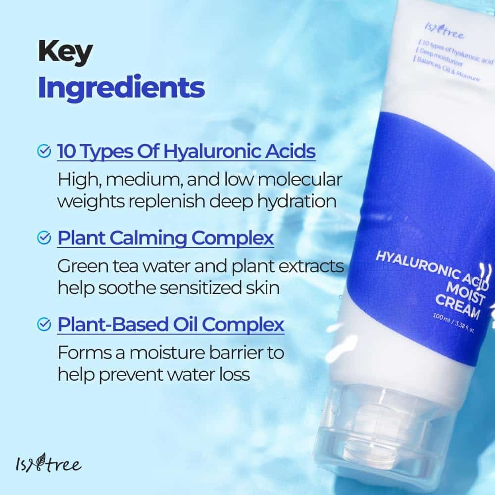 ISNTREE Hyaluronic Acid Moist Cream (100 ml) - Empress Origin